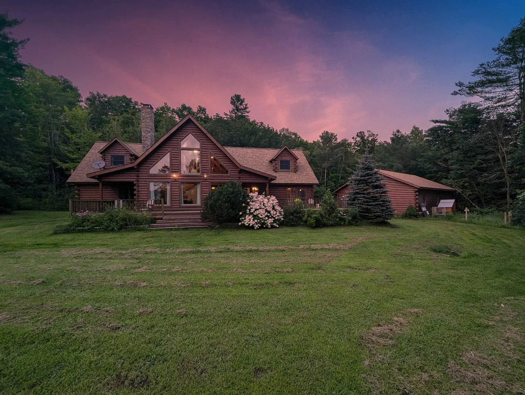 Log Cabin Estate on 218 Acres in Woodbury, Vermont - WA Online
